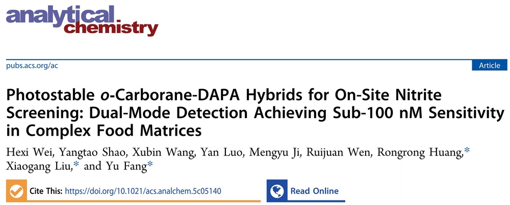 46. Photostable o-Carborane-DAPA Hybrids for On-Site Nitrite Screening ...